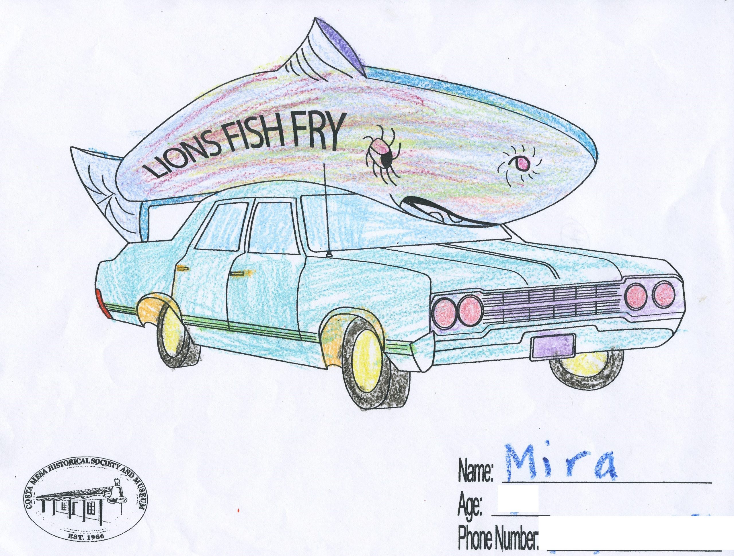 Fish Fry Coloring Contest Winners - Costa Mesa Historical Society